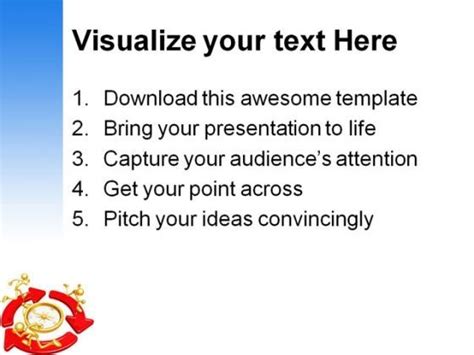 Running Around A Compass Business Powerpoint Themes And Powerpoint