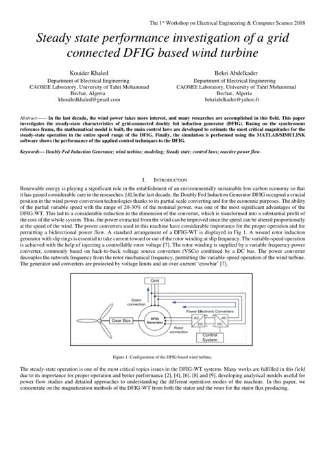 pdf steady state performance investigation of a grid connected dfig