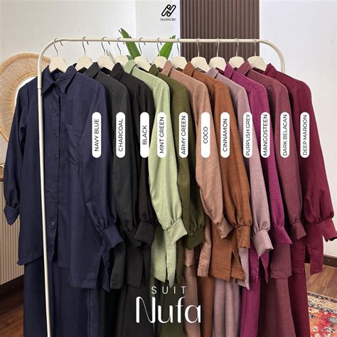 Suit Nufa Black Baju Kurung Modest Fashion Online Shopping