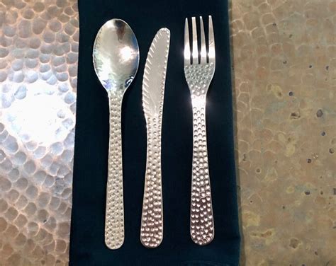 Hammered Copper Flatware Set At Bruce Moreno Blog