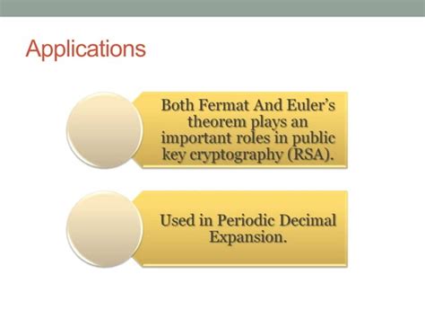 Fermat And Euler Theorem Pptx Technology And Computing