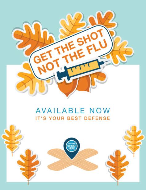 Fall Flu Or Influenza Shot Poster Template Illustrations Royalty Free