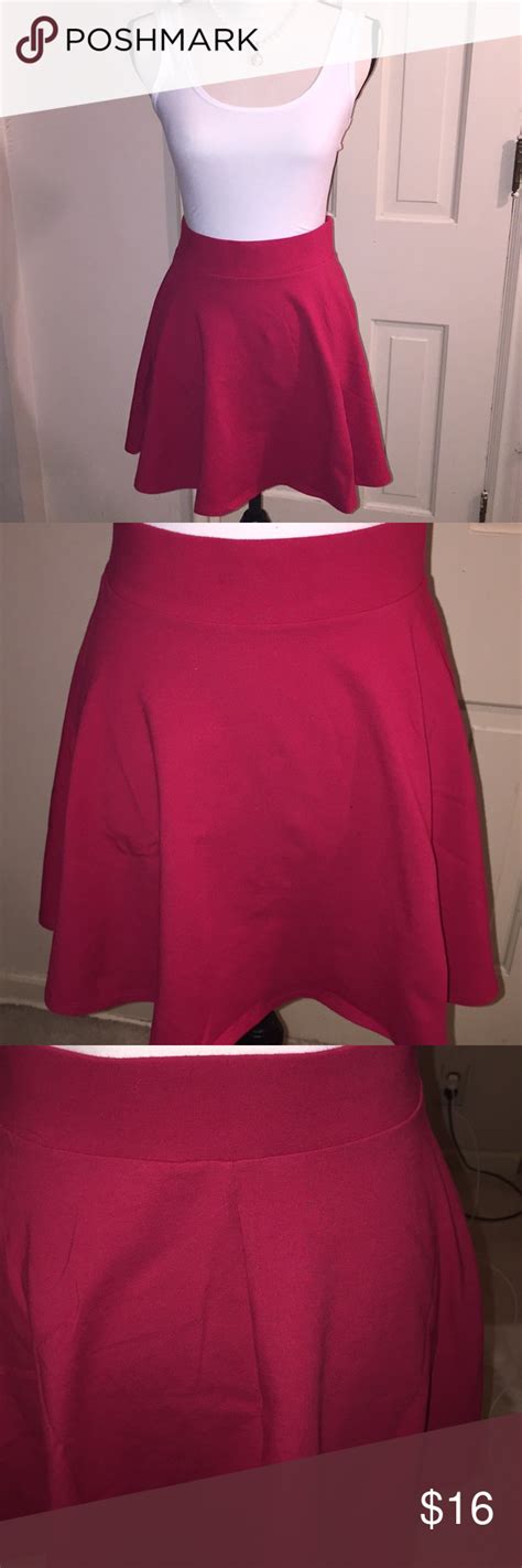 Cherry Red Mini Skater Skirt Perfect For Valentines Day