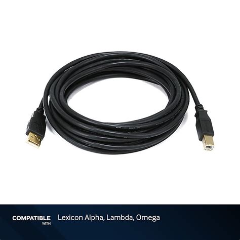 15 Foot Usb A To Usb B 20 Cable For Lexicon Alpha Lambda Reverb