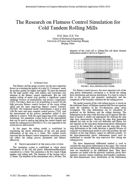 Flatness Control System Pdf Rolling Metalworking Deformation
