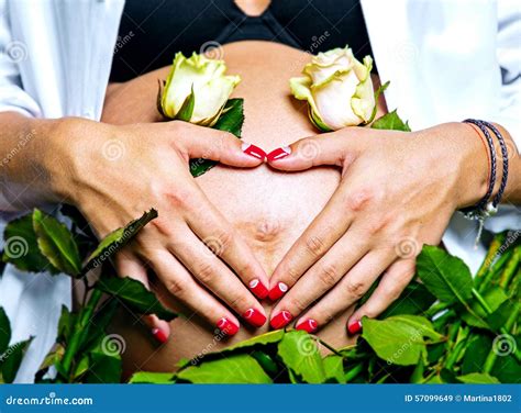 Belly Of A Pregnant Woman Stock Image Image Of Vintage 57099649