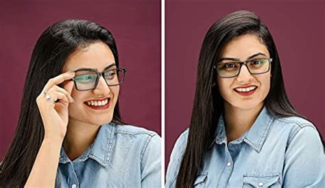 Buy Oculy Rectangular Stylish Blue Cut Computer Glasses For Eye