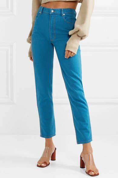 Eckhaus Latta El High Rise Straight Leg Jeans Blue Straight Leg Jeans Straight Leg Jeans