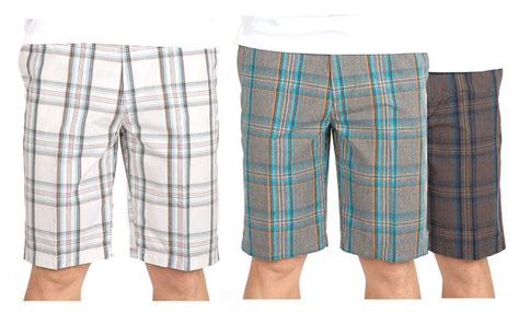 Mens Spring Plaid Shorts Groupon Goods