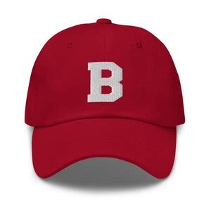 Initial Letter B Baseball Cap For Women Men Embroidered Dad Hat Father