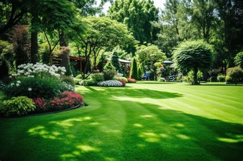 Garden Grass Outdoors Backyard Premium Ai Generated Image