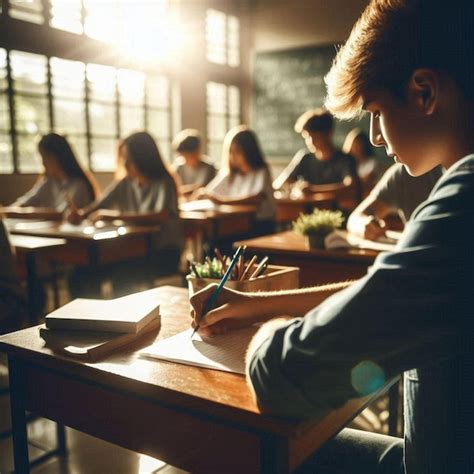 Student Sketching In Class Premium Ai Generated Image Student Sketching In Class Premium Ai Generated Image