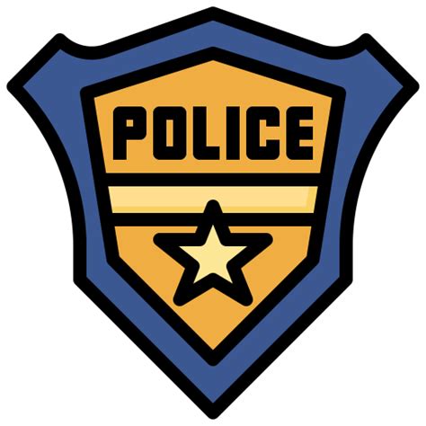 Placa De Policía Iconos Gratis De Seguridad