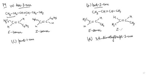 Solved Draw Structural Formulae For The Following Alkenes And