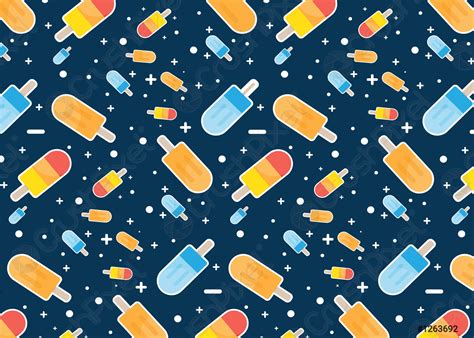 Popsicle Pattern Vector Background Design Stock Vector 1263692