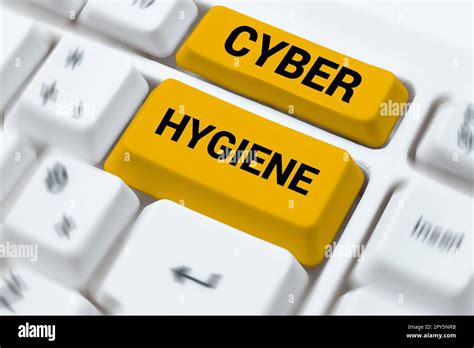 Handwriting Text Cyber Hygiene Conceptual Photo Steps That Computer