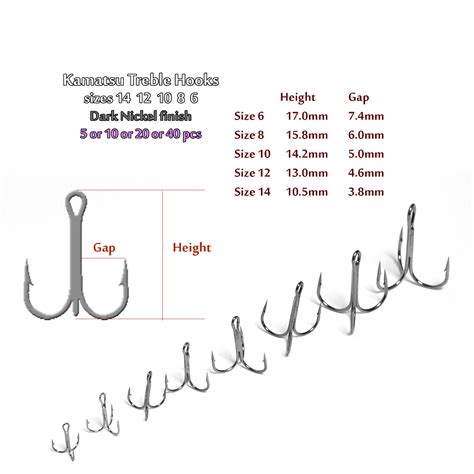 Barbed Treble Hook Sizes 14 6 Fishing Sea Trebles Spinning Rigs Ebay Uk