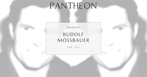 Rudolf Mössbauer Biography Pantheon