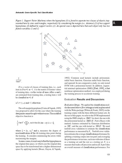 Support Vector Machines Pdf Cybernetics Algorithms And Data Structures