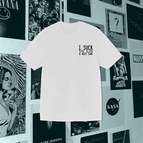 I Suck Tits Clits And Beer Can Unisex Oversized T Chewngum