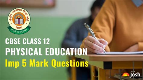 Important 5 Mark Questions For Cbse Class 12 Physical Education Exam
