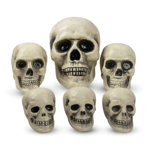 Mad Toys Creepy 6 Pieces Assorted Skulls Halloween Decoration Costume World Middle East