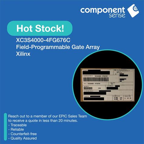 Introducing Xc3s4000 4fg676c Field Programmable Gate Array Component Sense Posted On The Topic