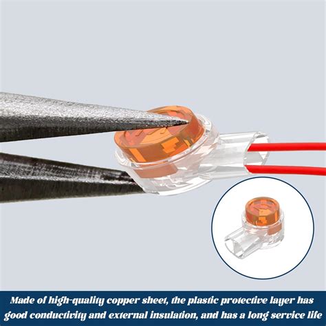 Hioseyre 200 Pcs K1 Gel Crimps 2 Way Splice Crimp Connectors Brass