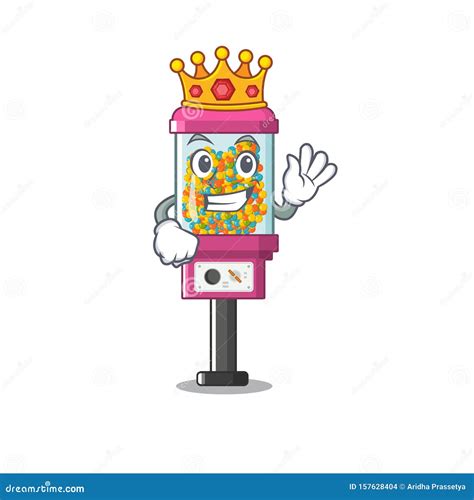 King Candy Vending Machine On The Cartoon Stock Vector Illustration Of Leader King 157628404
