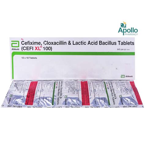 Cefi Xl 100mg Tablet Price Uses Side Effects Composition Apollo