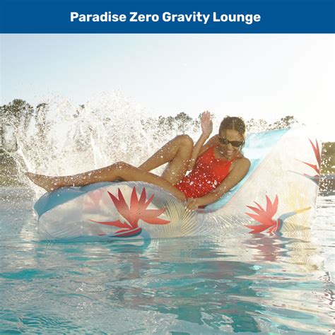 Paradise Zero Gravity Pool Lounge Large Inflatable Pool Float Aqua