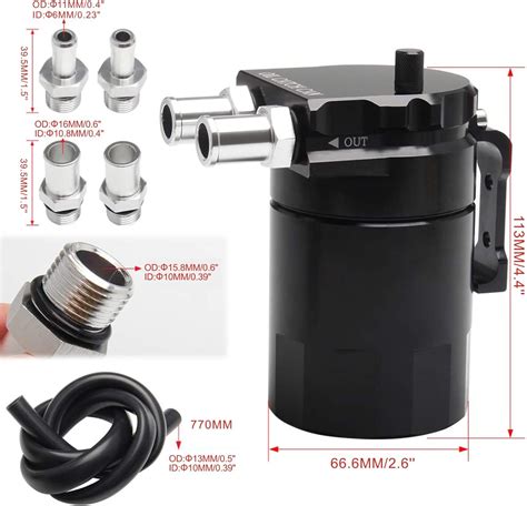 Buy Tocsho Energy Baffled Oil Catch Canoil Separator Catch Can 300ml