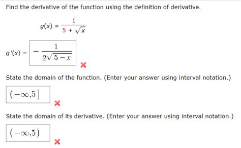 Solved Find The Derivative Of The Function Using The