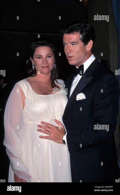 Oct 28 2000 Beverly Hills Ca Usa Actor Pierce Brosnan And Pregnant
