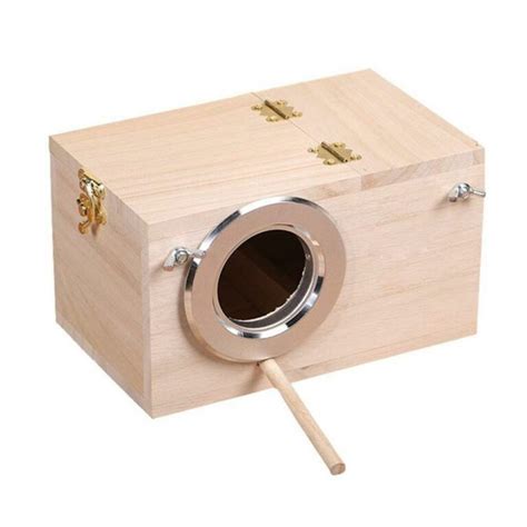 Wooden Bird Breeding Cage Nesting Box For Parakeets Finch Lovebird