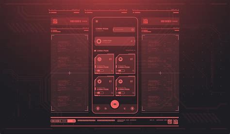 Premium Vector Scifi Futuristic Hud Dashboard Display Virtual Reality Technology Screen Game