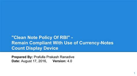 Currency Notes Count Display Ppt