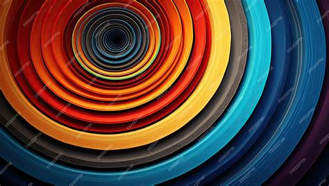 Premium Photo Circular Abstraction With A Color Transition From Orange To Blue Abstract