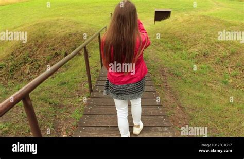 Girl Walking Down Stairs Outside Stock Videos And Footage Hd And 4k