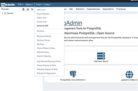 tools greyed out and import export servers missing rm 7658 · issue