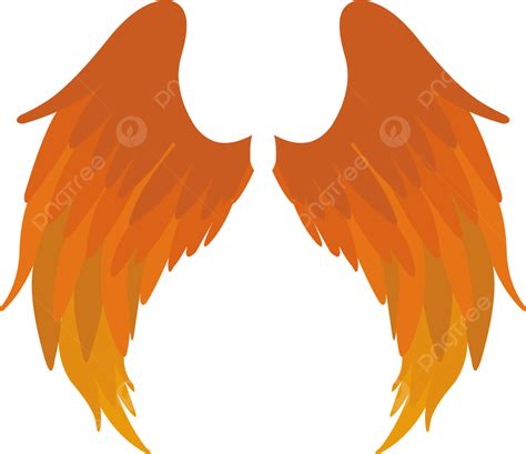 Orange Angel Wings Vector Angel Wings Angel Wings Png And Vector