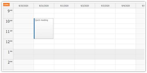 Event Calendar Widget For JavaScript PHP DayPilot Code