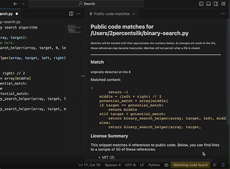 GitHub Copilot開発中のコードがパブリックリポジトリのコードと 文字程度一致したら教えてくれるcode referencing機能を追加 Publickey