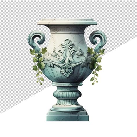 Un Dibujo De Un Jarrón Con Una Planta En él Archivo Psd Premium