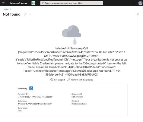 Verifiable Credentials Setup Error Microsoft Qanda
