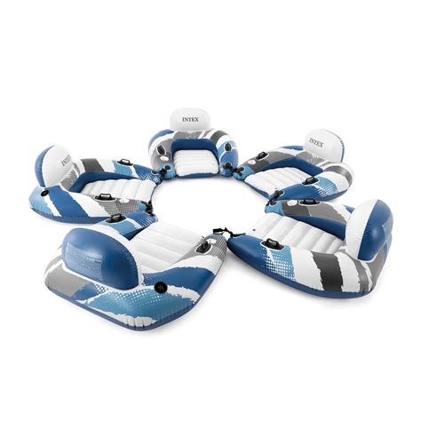 5 Pack Intex River Run Lounge Inflatable Floating Water Seat With