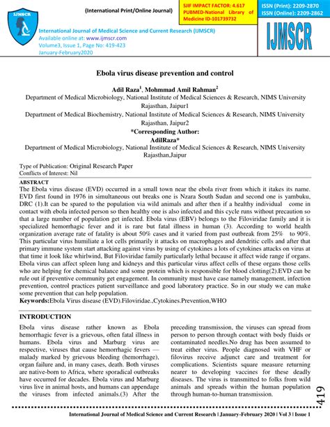 Pdf Ebola Virus Disease Prevention And Control