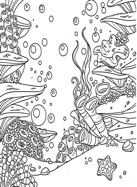 Coloring Pages Coral Reef