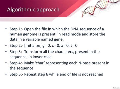 calculating gc content of a human genome bioinformatics ppt