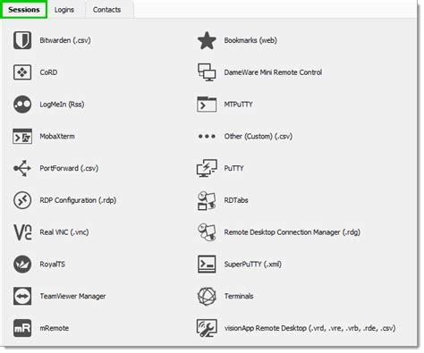 Import Sessions Devolutions Documentation